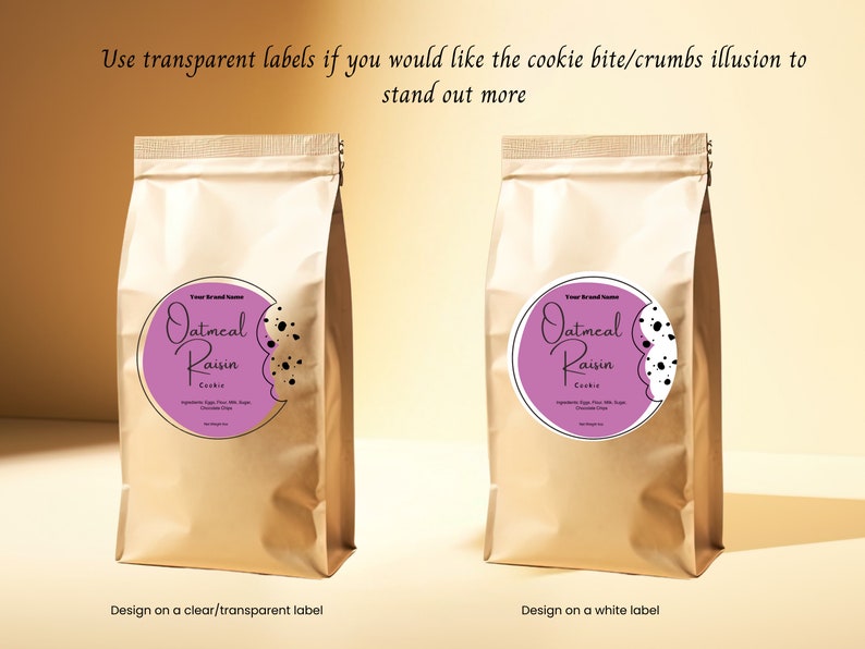 Editable Flavor Label Template, Product Labels, Cookie, Bakery, Custom ...