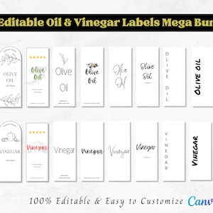 20 Editable Oil and Vinegar Label Templates, Oil-vinegar Label, Modern ...