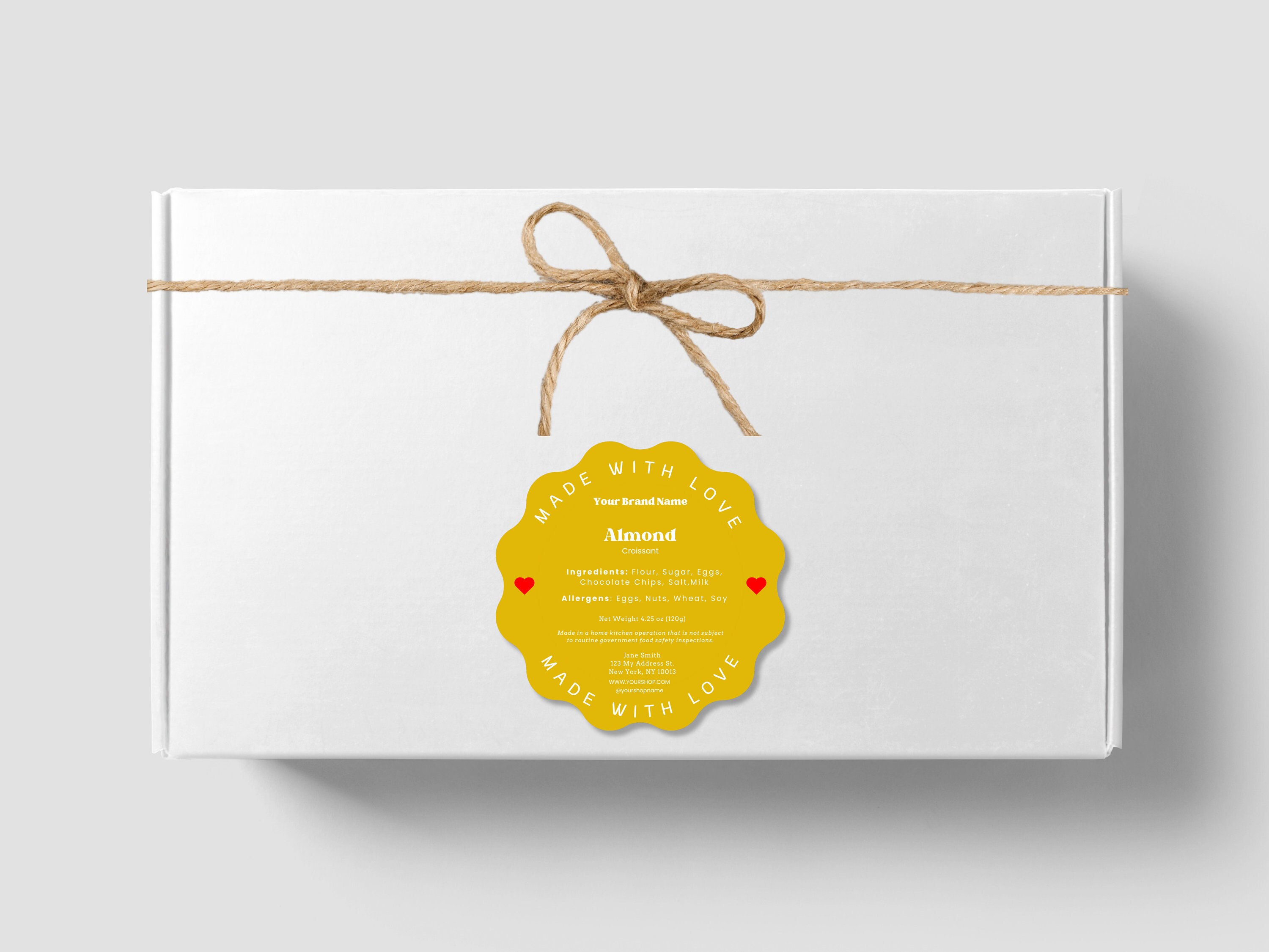 Cottage Law Editable Label Template, Bakery Food License Sticker, Home ...