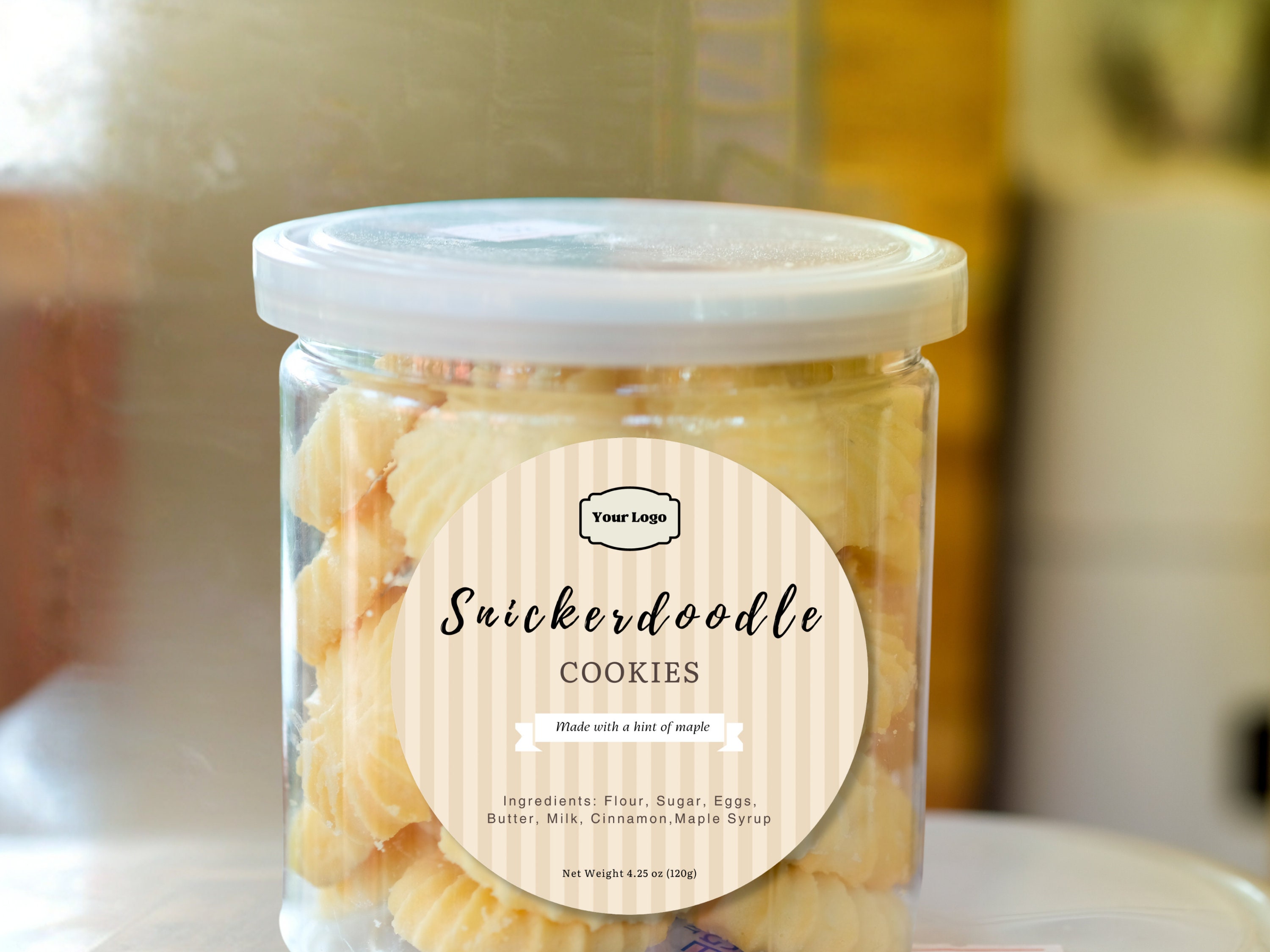 Editable Flavor Label Template, Product Labels, Cookie, Bakery, Custom ...