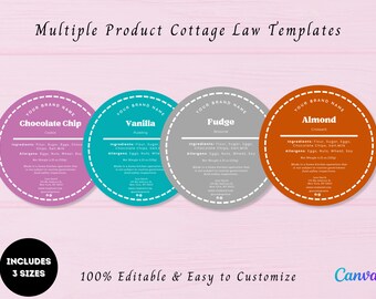 Cottage Law Editable Label Template, Bakery Food License Sticker, Home ...