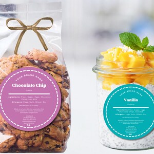 Cottage Law Editable Label Template, Bakery Food License Sticker, Home ...