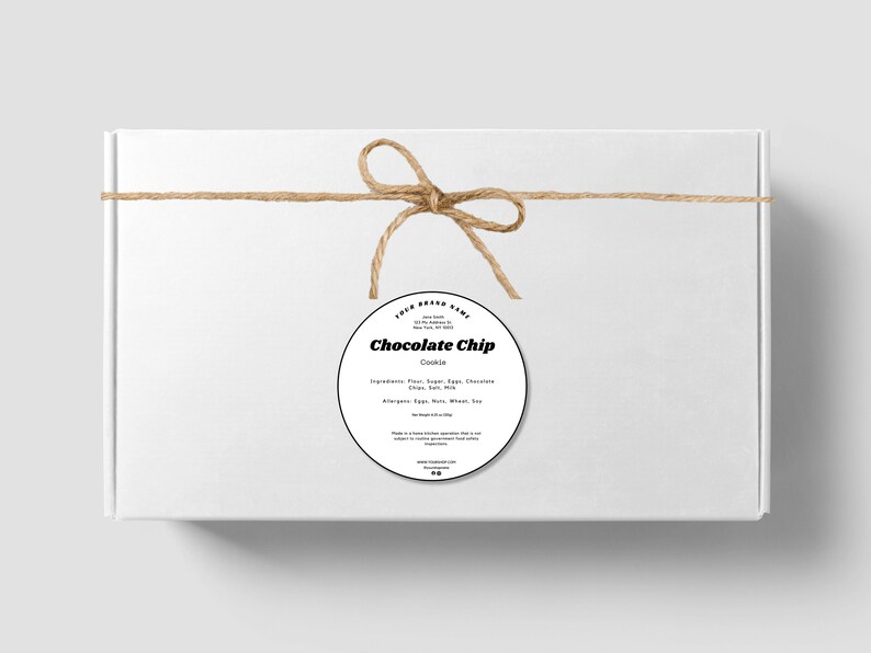 Cottage Law Editable Label Template, Bakery Food License Sticker, Home ...