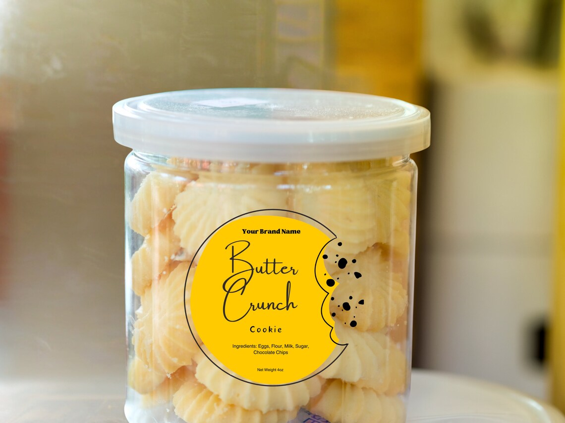 Editable Flavor Label Template, Product Labels, Cookie, Bakery, Custom ...