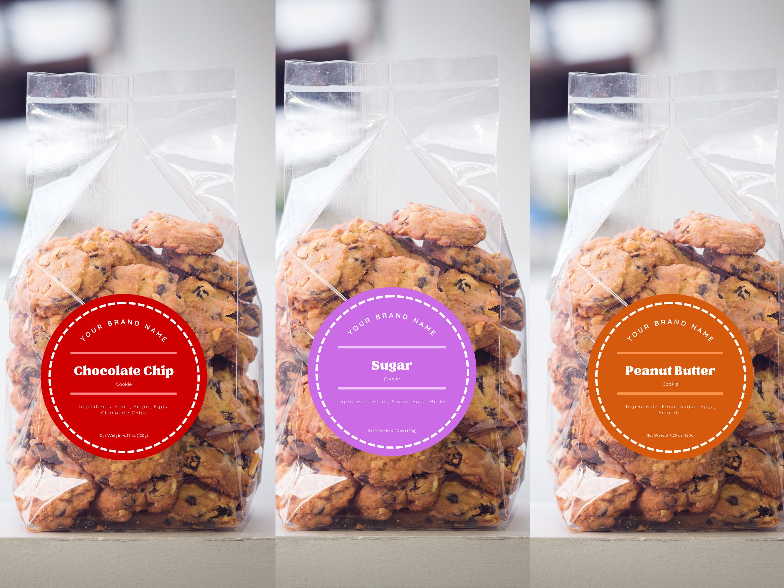 Editable Flavor Label Template, Product Labels, Cookie, Bakery, Custom ...