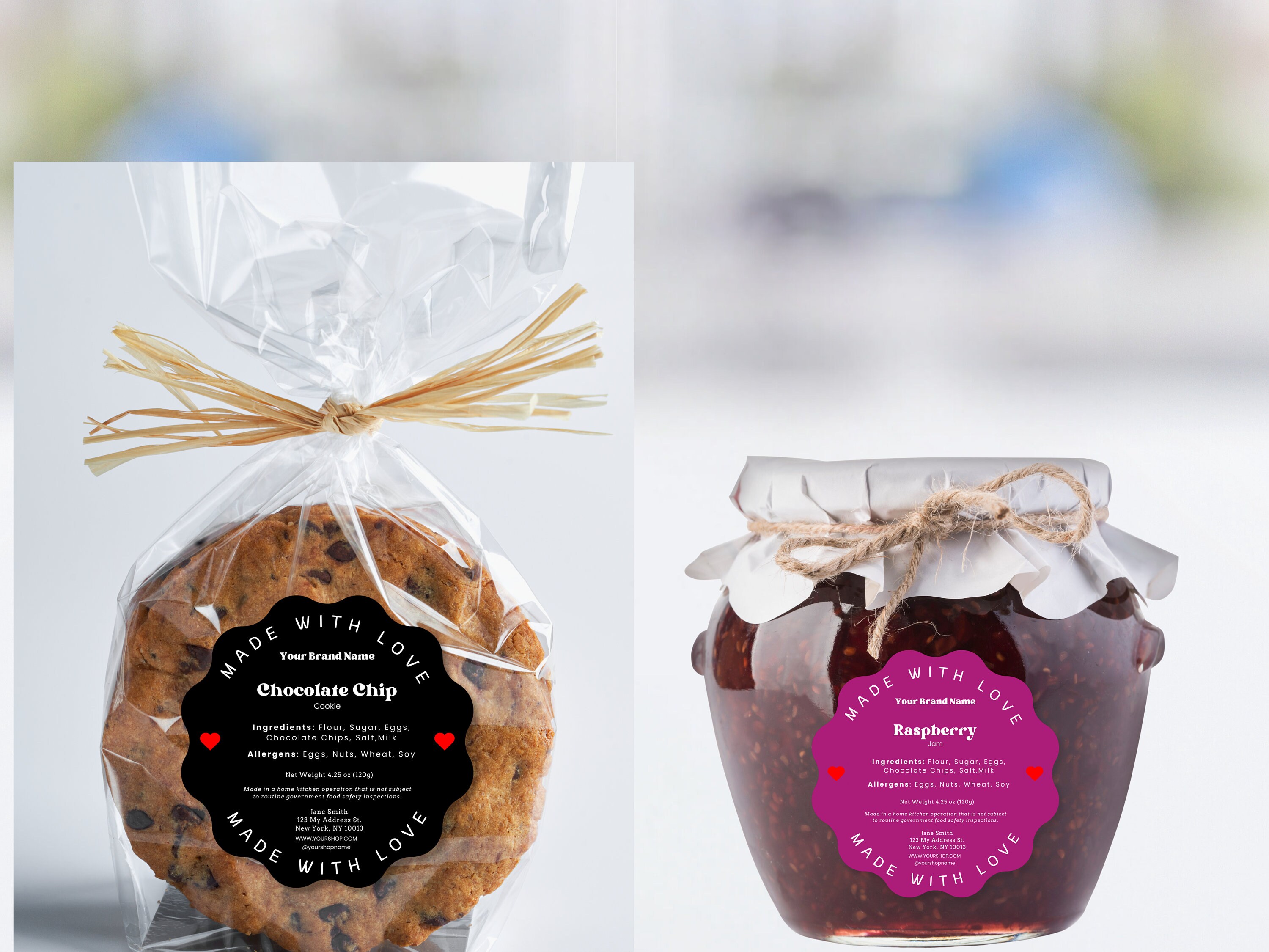 Cottage Law Editable Label Template, Bakery Food License Sticker, Home ...