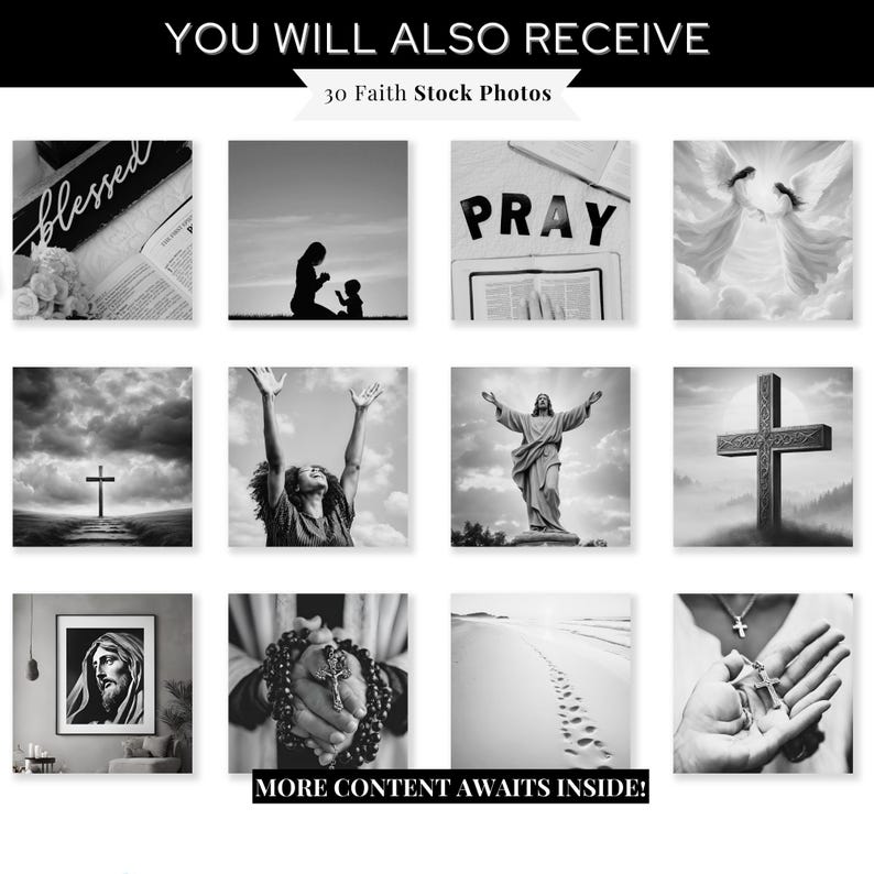 Faith Affirmations Theme Page Instagram Bundle | Christian Instagram ...