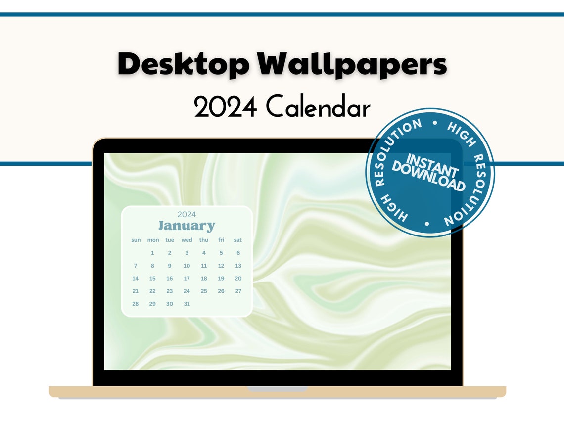 Desktop Background Calendar, January 2024, 2024 Wallpaper, Mac Calendar ...