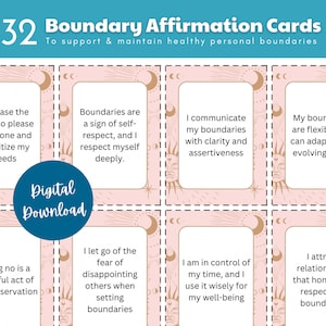 Boundary Setting, Personal Boundaries, Affirmation Deck, Emotional ...