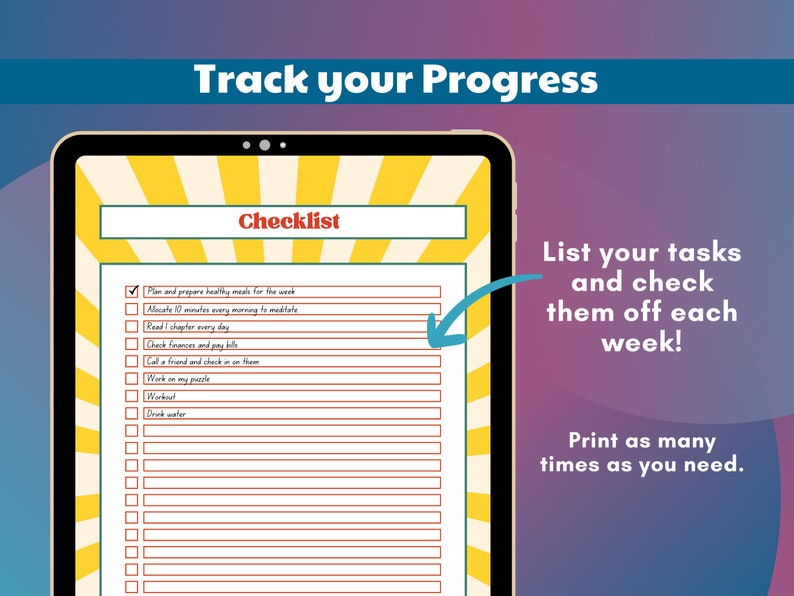 Blank Checklist Template Printable & Fillable Simple - Etsy Blank Checklist Template Printable & Fillable Simple - Etsy