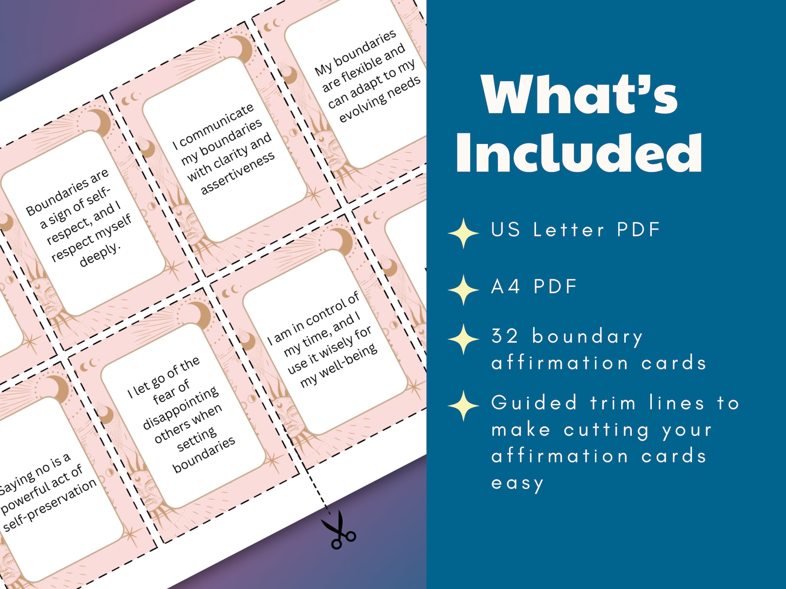 Boundary Setting, Personal Boundaries, Affirmation Deck, Emotional ...