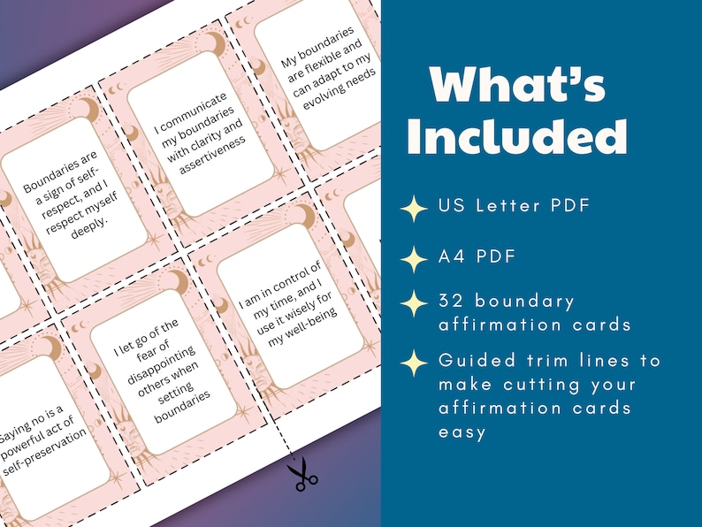 Boundary Setting, Personal Boundaries, Affirmation Deck, Emotional ...