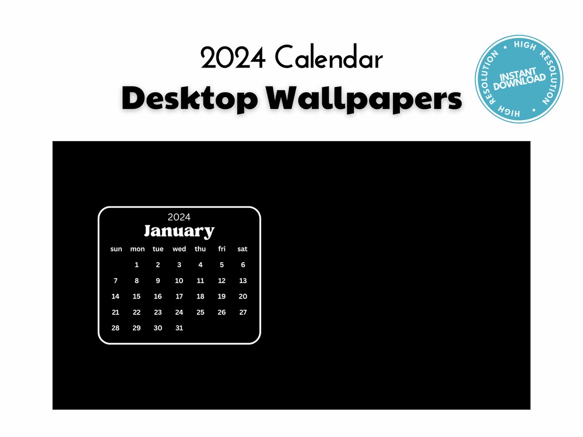 Desktop Background Calendar, January 2024, 2024 Wallpaper, Mac Calendar ...
