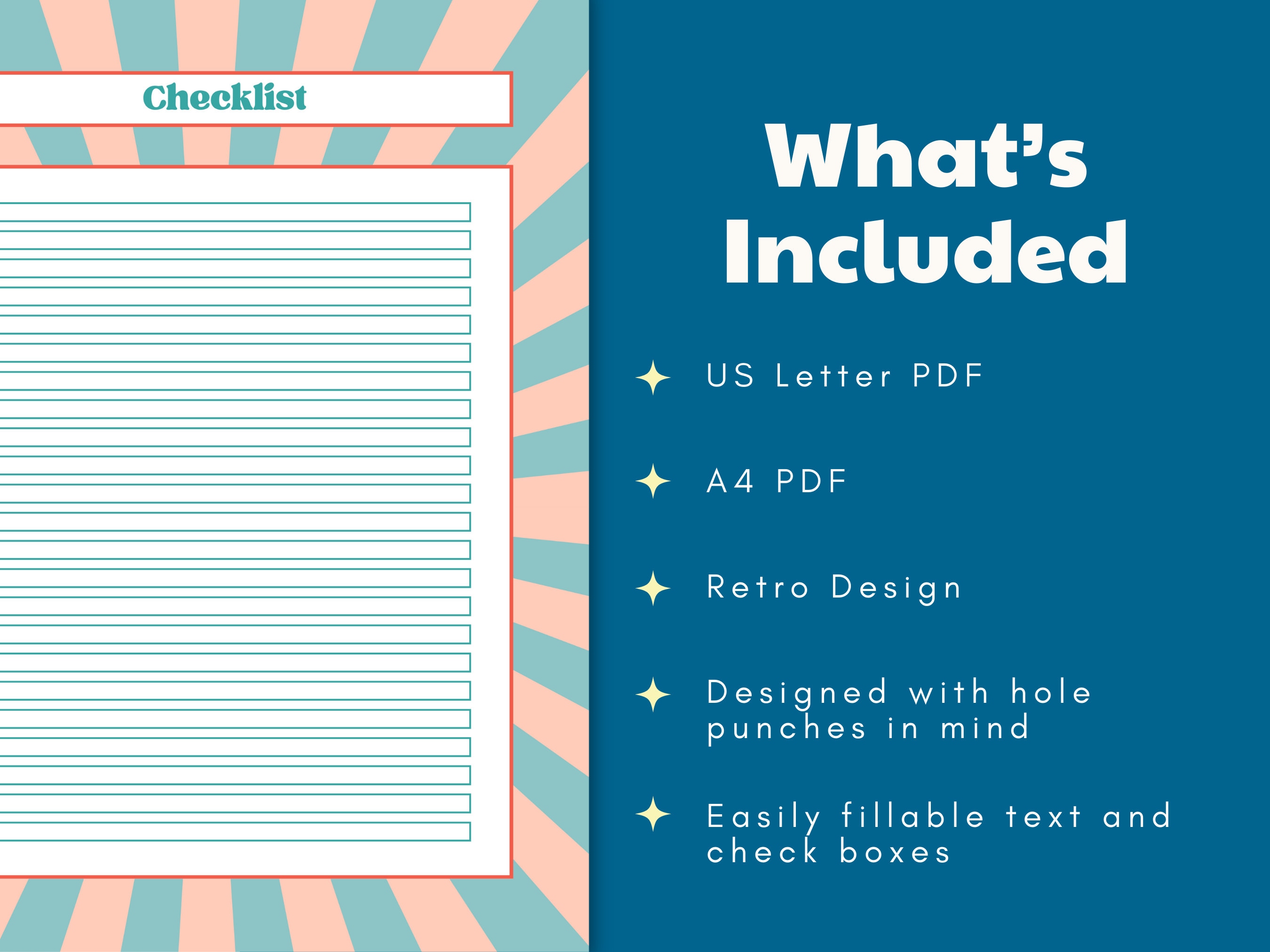 Checklist Template for Work Blank List Cute Checklist Printable ...