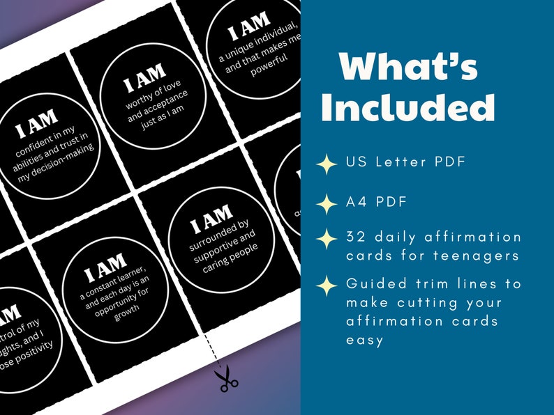 Self Esteem Teens, Daily Affirmations for Teens, Daily Affirmation ...