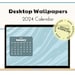 Desktop Background Calendar, January 2024, 2024 Wallpaper, Mac Calendar ...
