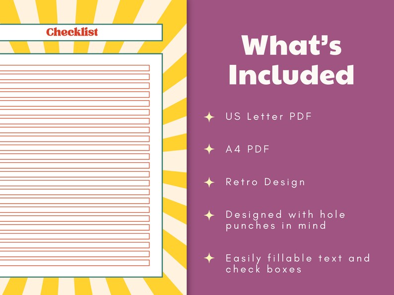 Blank Checklist Template Printable & Fillable Simple - Etsy