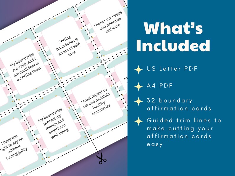 Boundary Setting, Personal Boundaries, Affirmation Deck, Emotional ...