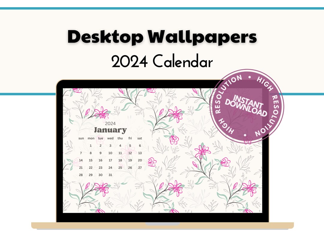 Desktop Background Calendar, 2024 Wallpaper, Mac Calendar, Desktop ...