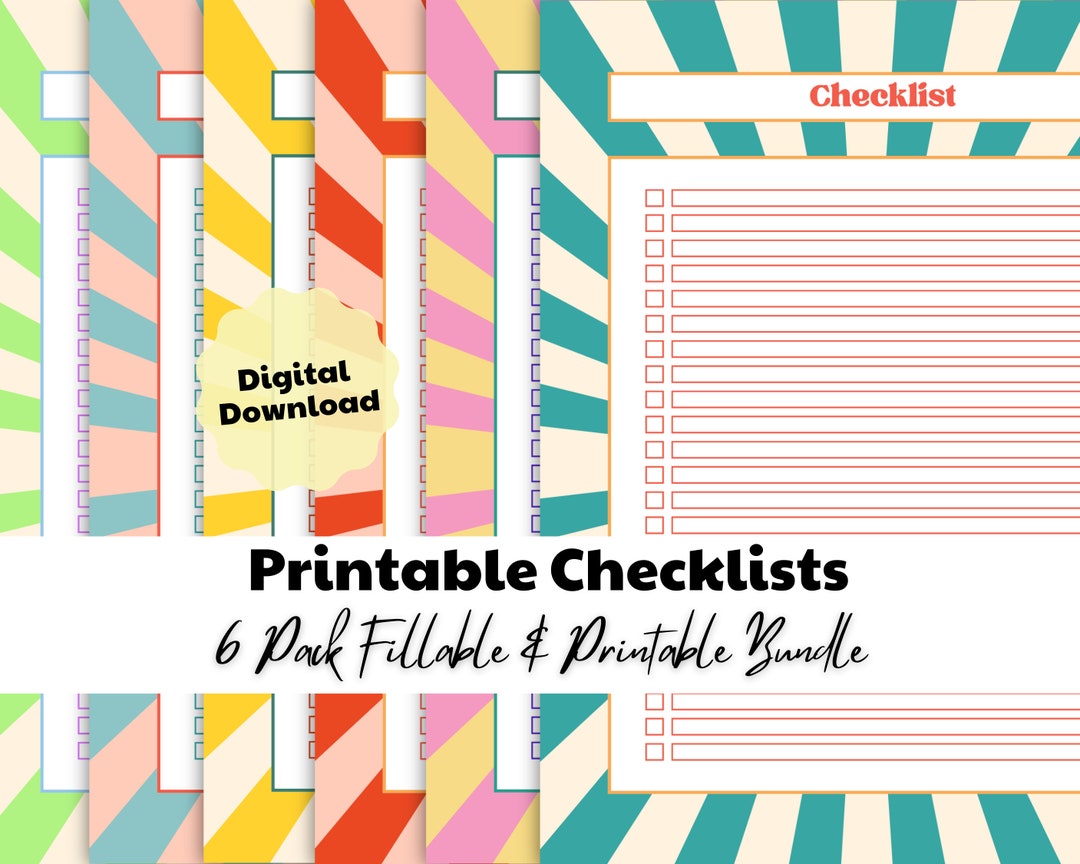 Printable to Do List, Daily, Weekly To-do Pdf Planner Checklist, A4 and ...
