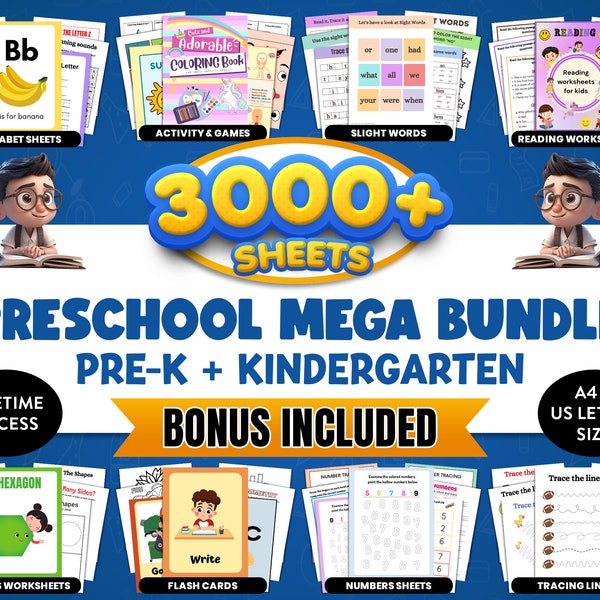 Preschool Worksheets - Etsy