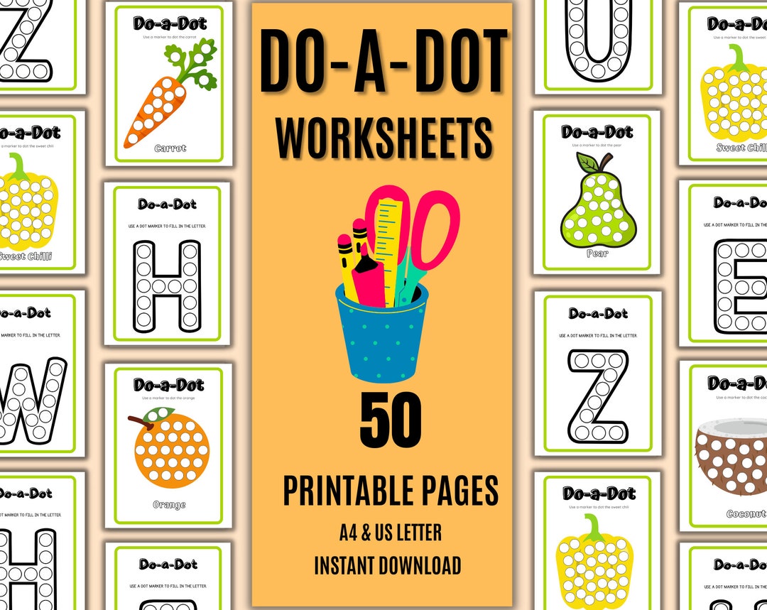 Preschool Alphabet Printable Worksheets Toddler Kindergarten Homeschool ...