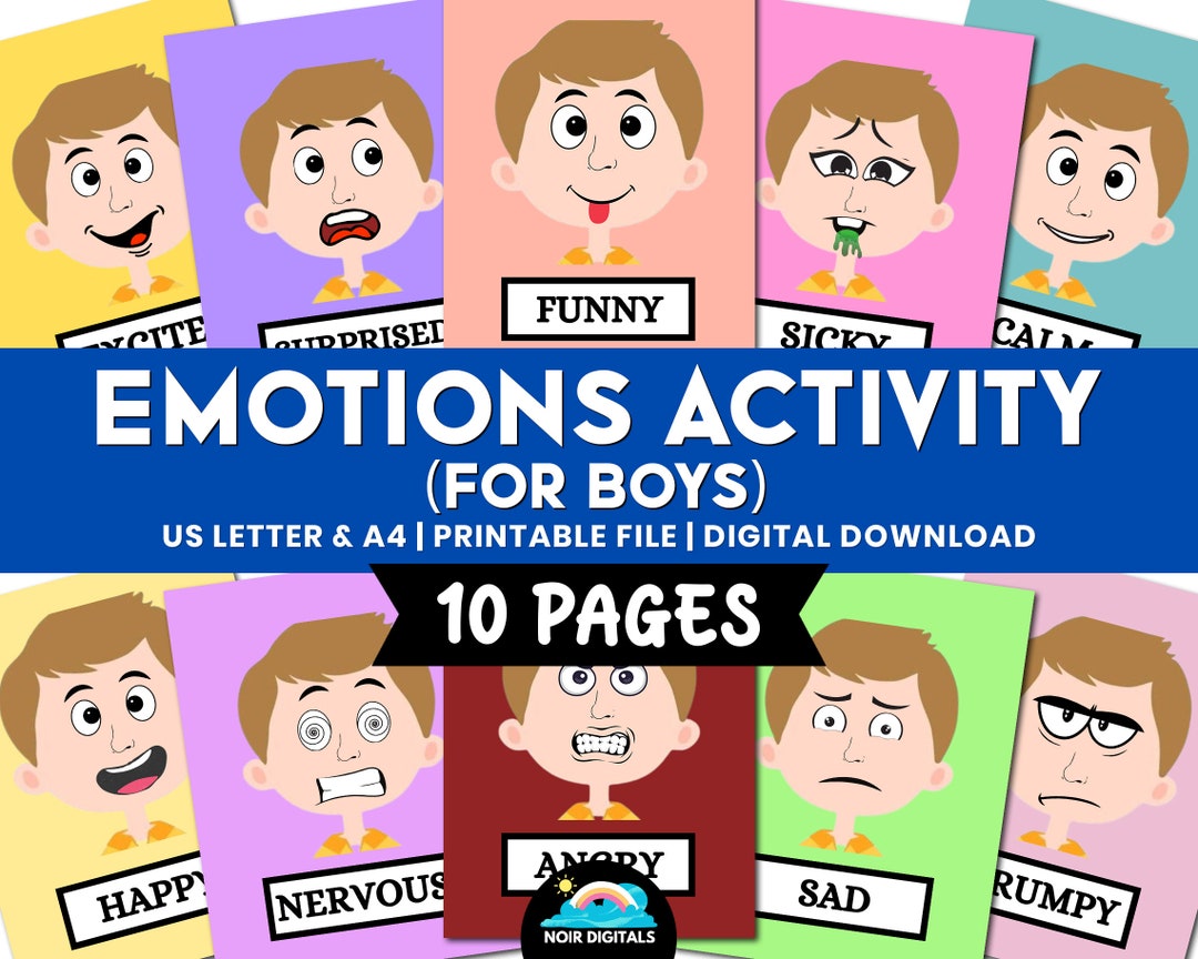 Actividad de emociones para niños, versión para niños / Cuadro de ...