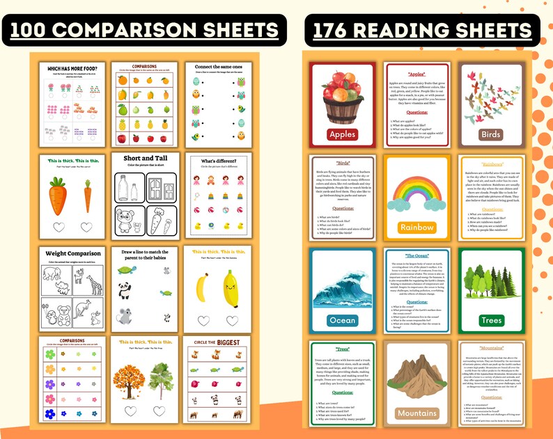 2000 Page ,preschool Pre-k Kindergarten Learning Bundle, Activity ...