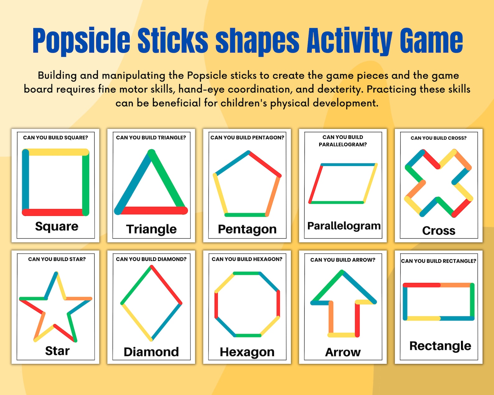 Popsicle Sticks Shapes Activity at Eve Collie blog