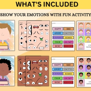 Emotions Activity for Kids Boy Version Feelings Chart Printable ...
