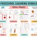 10000 Preschool Pre Kindergarten Learning Bundle Preschool Teacher Gift ...
