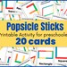 Popsicle Sticks Shapes Activity Game for Toddlers Montessori Printable ...