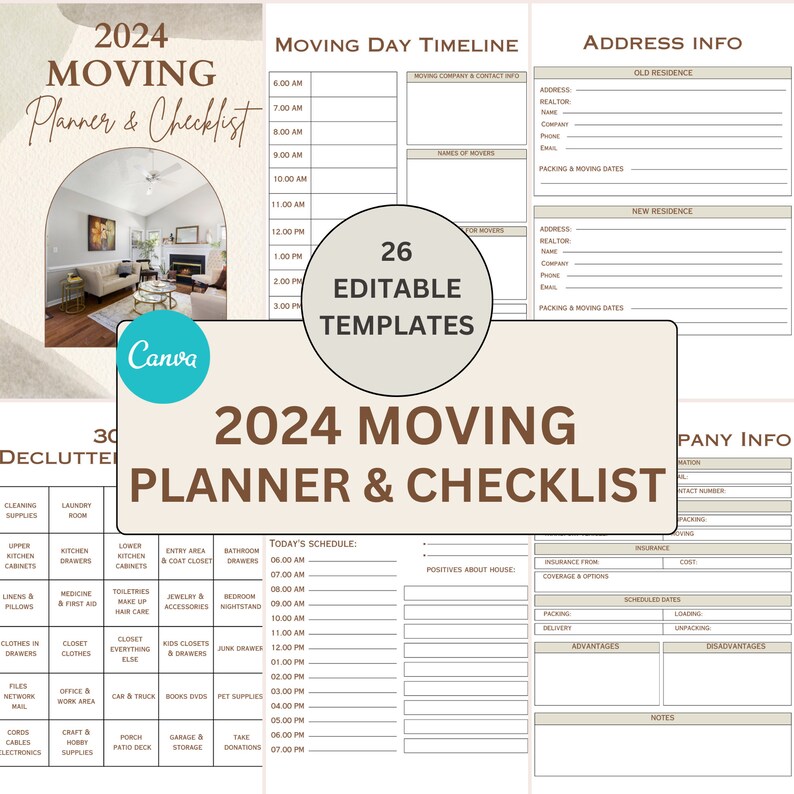 2024 Ultimate Moving Out Planner, Moving Checklist, Relocation Planner ...