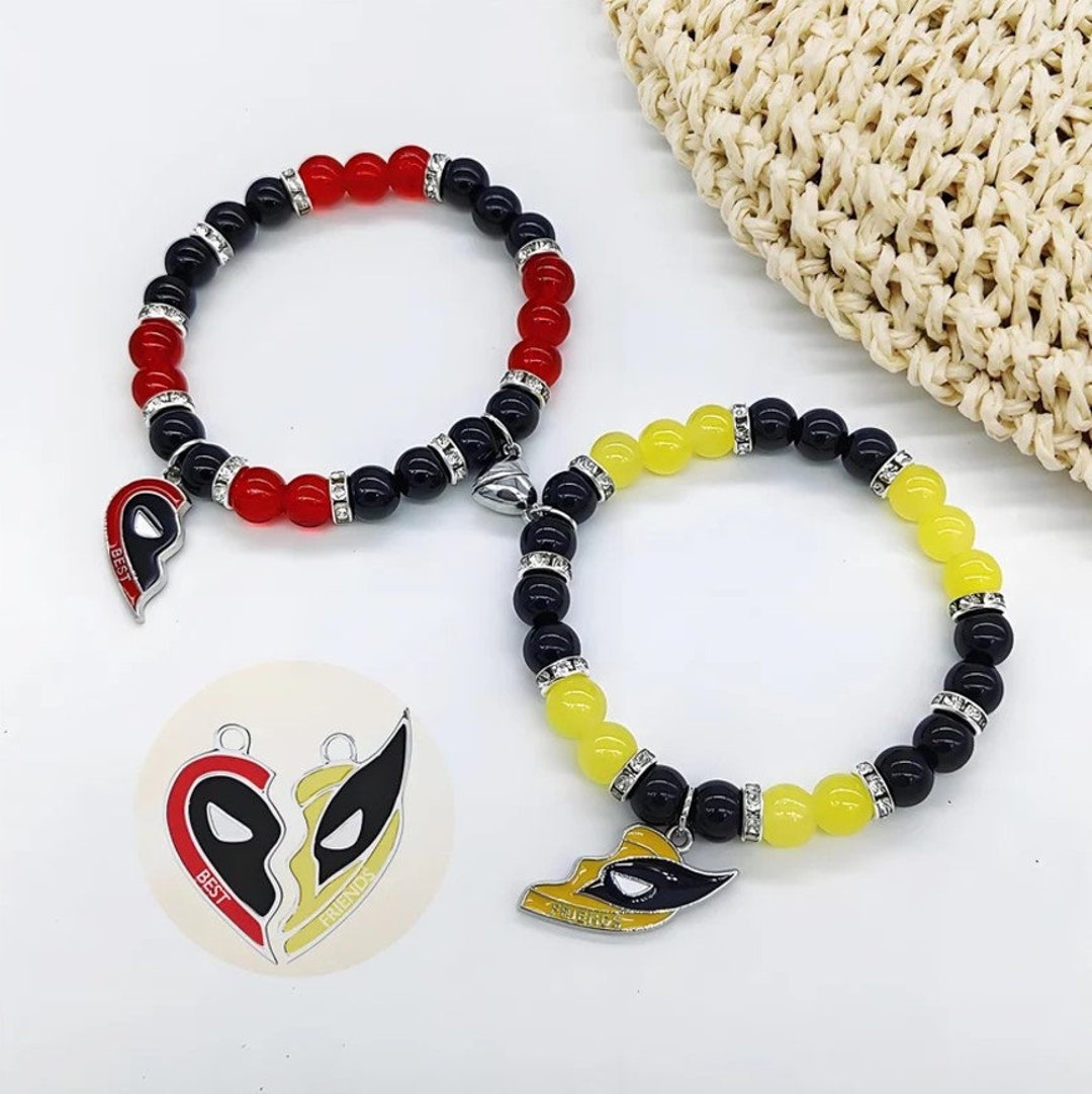 Deadpool & Wolverine Keyring and Bracelet Set: Perfect Matching Set for ...