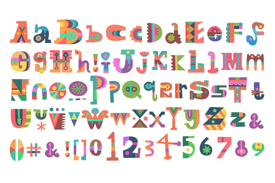 Colors Font Svg Get the Best Font for Your Design Know - Etsy