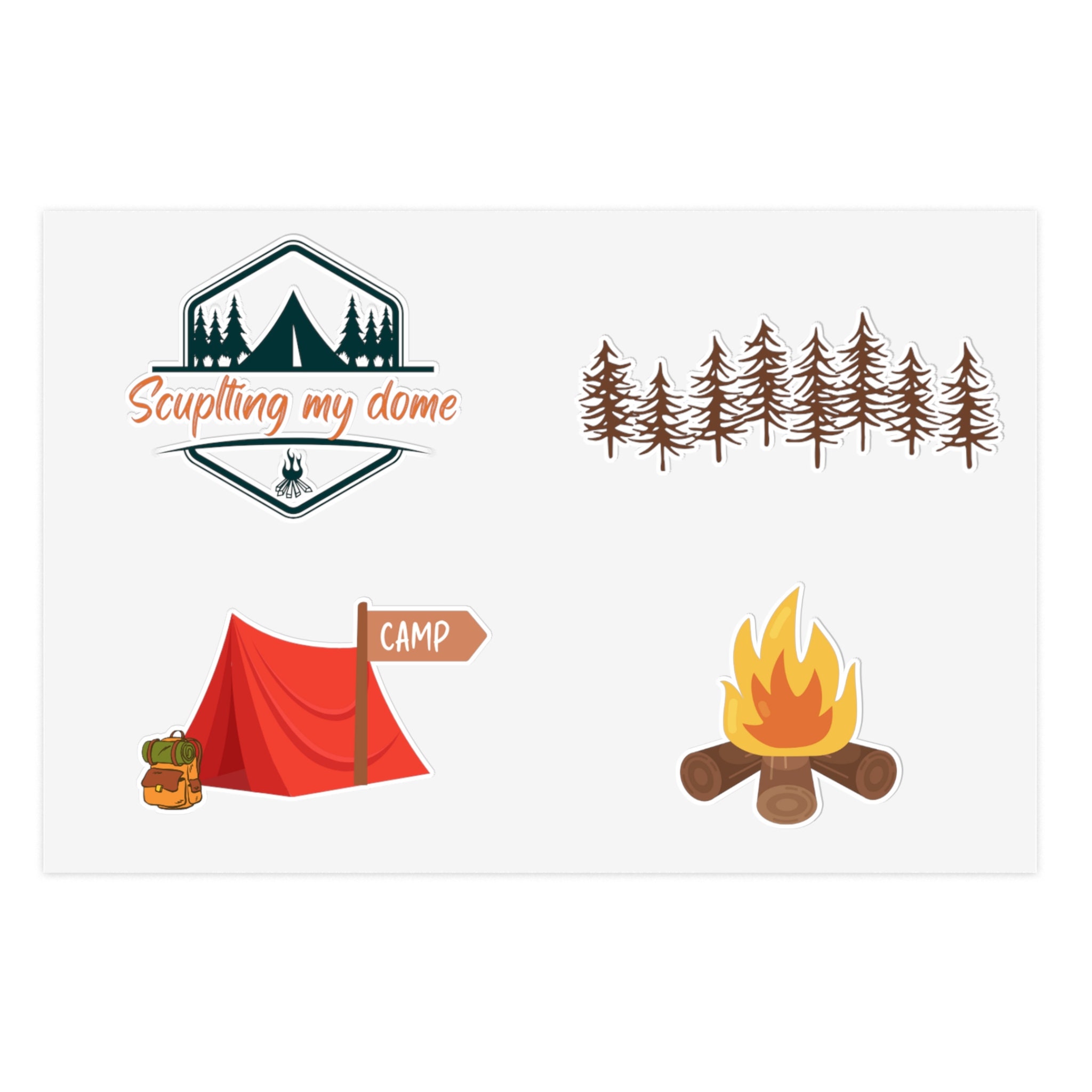 Kids Cranial Helmet Camping Themed Stickers - Etsy