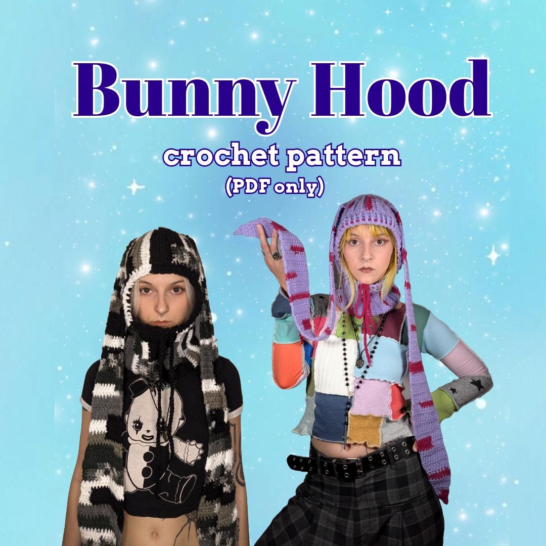 Bunny Hood Crochet Pattern - Rabbit Balaclava PDF With 3 Ear Patterns ...