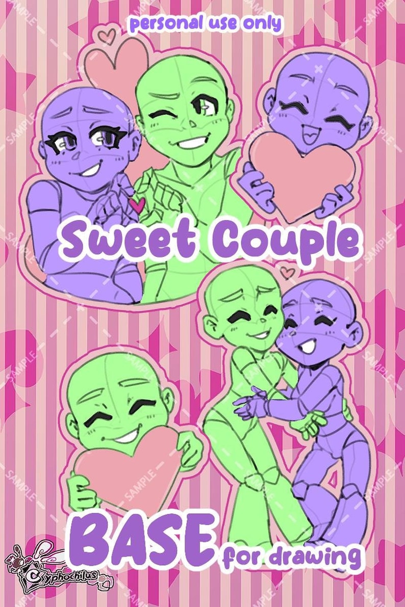 Sweet Couple Drawing Base: Chibi Fanart, Ocs (photoshop ...