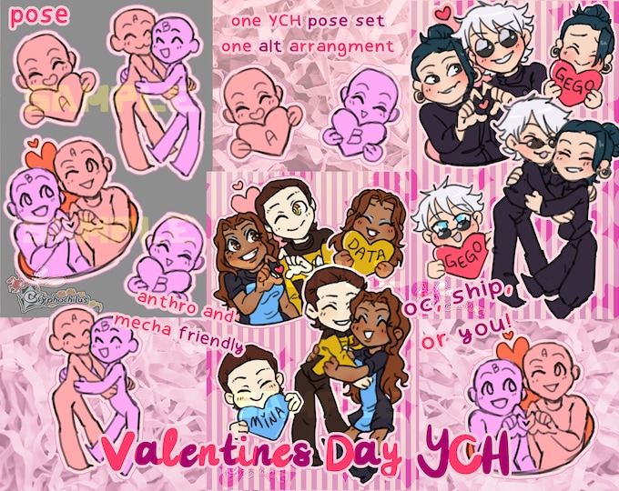 CUSTOM YCH SETS- Sweet Couples Merch Box - Single Items (standee ...