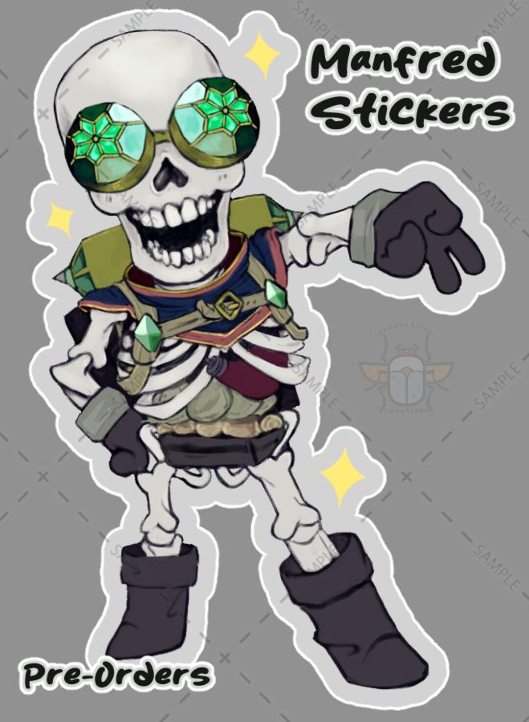 Manfred the Skeleton Butler Sticker: Dragon Age Veil Guard Fan Merch - Etsy