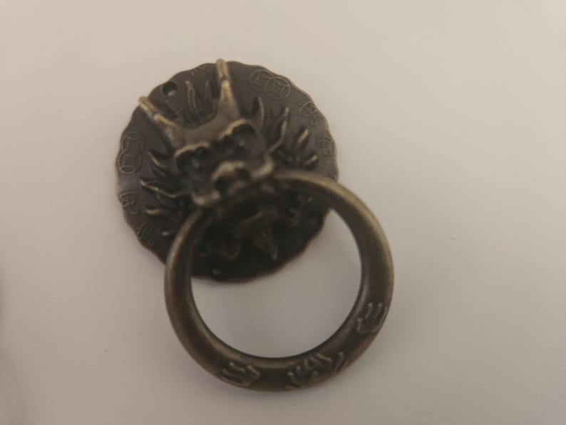 Dragon Head Ring Pulls in Antique Bronze - Etsy