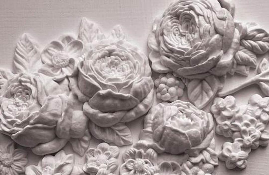 Roses Bas Relief Silicone Mold - Etsy