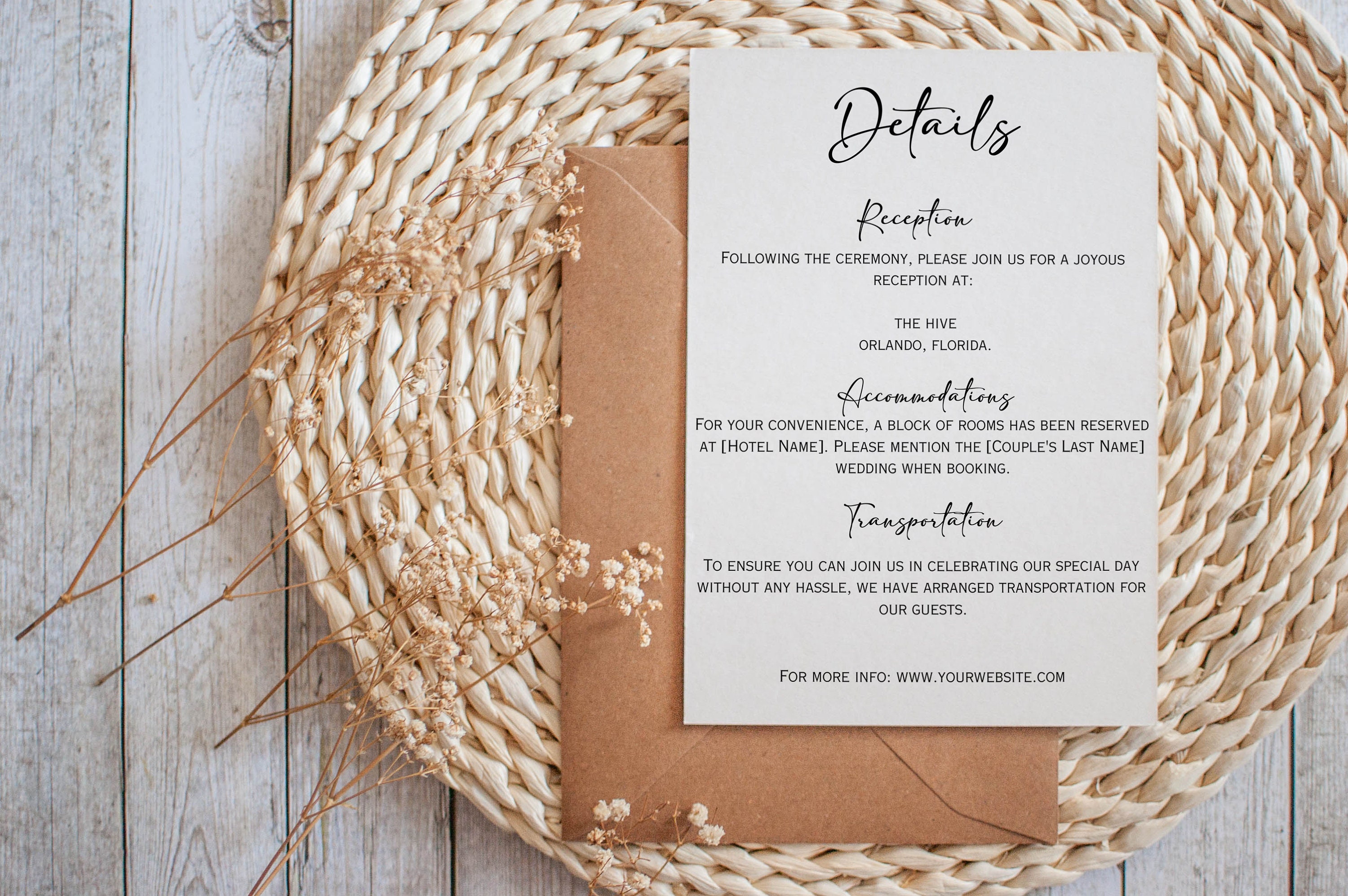 Simple Wedding Invite, Minimalist Wedding Invite, Simple Editable ...