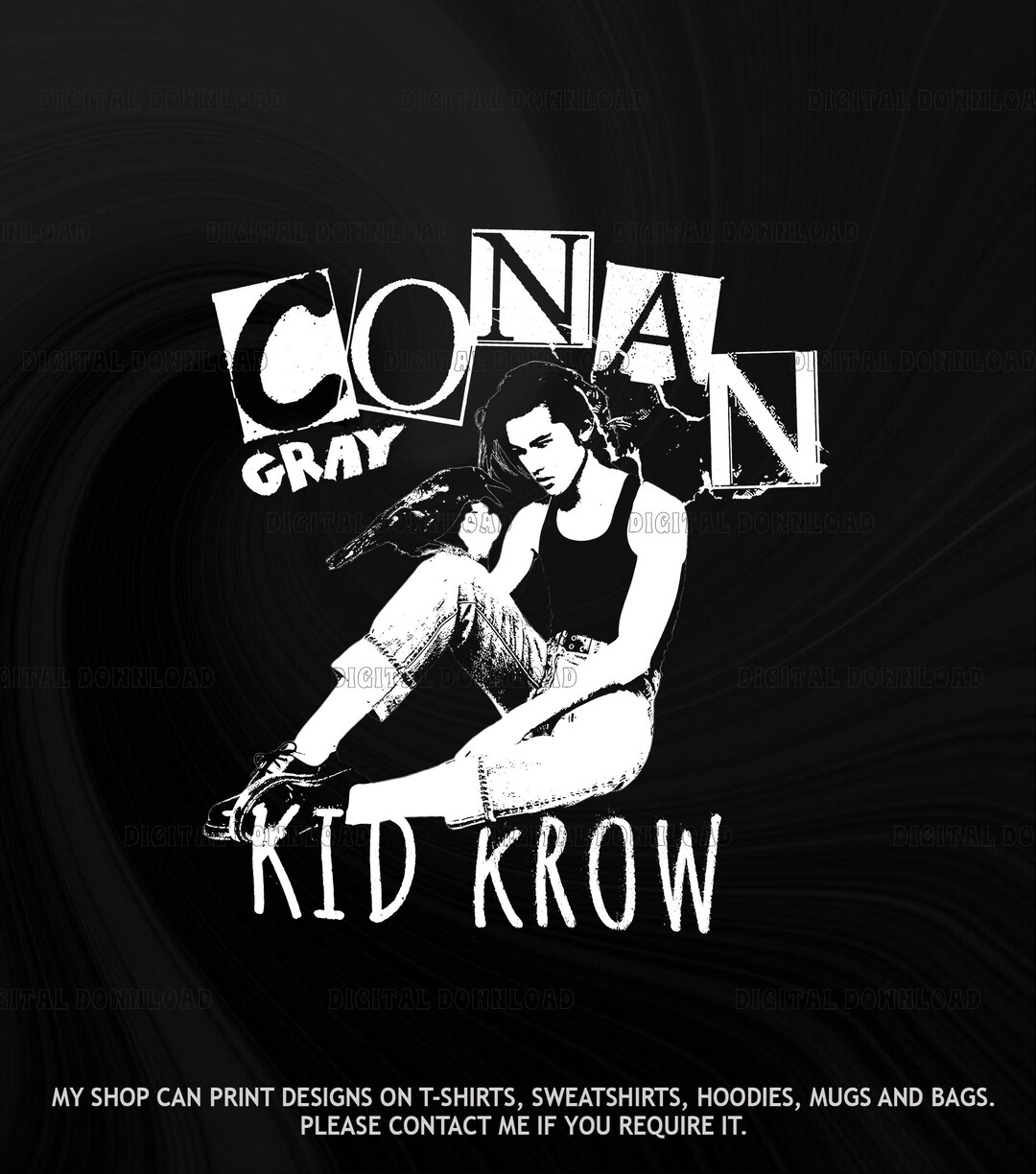 Conan PNG, Conan Music Gray Vintage Superache Album PNG, Conan Fan Gray ...