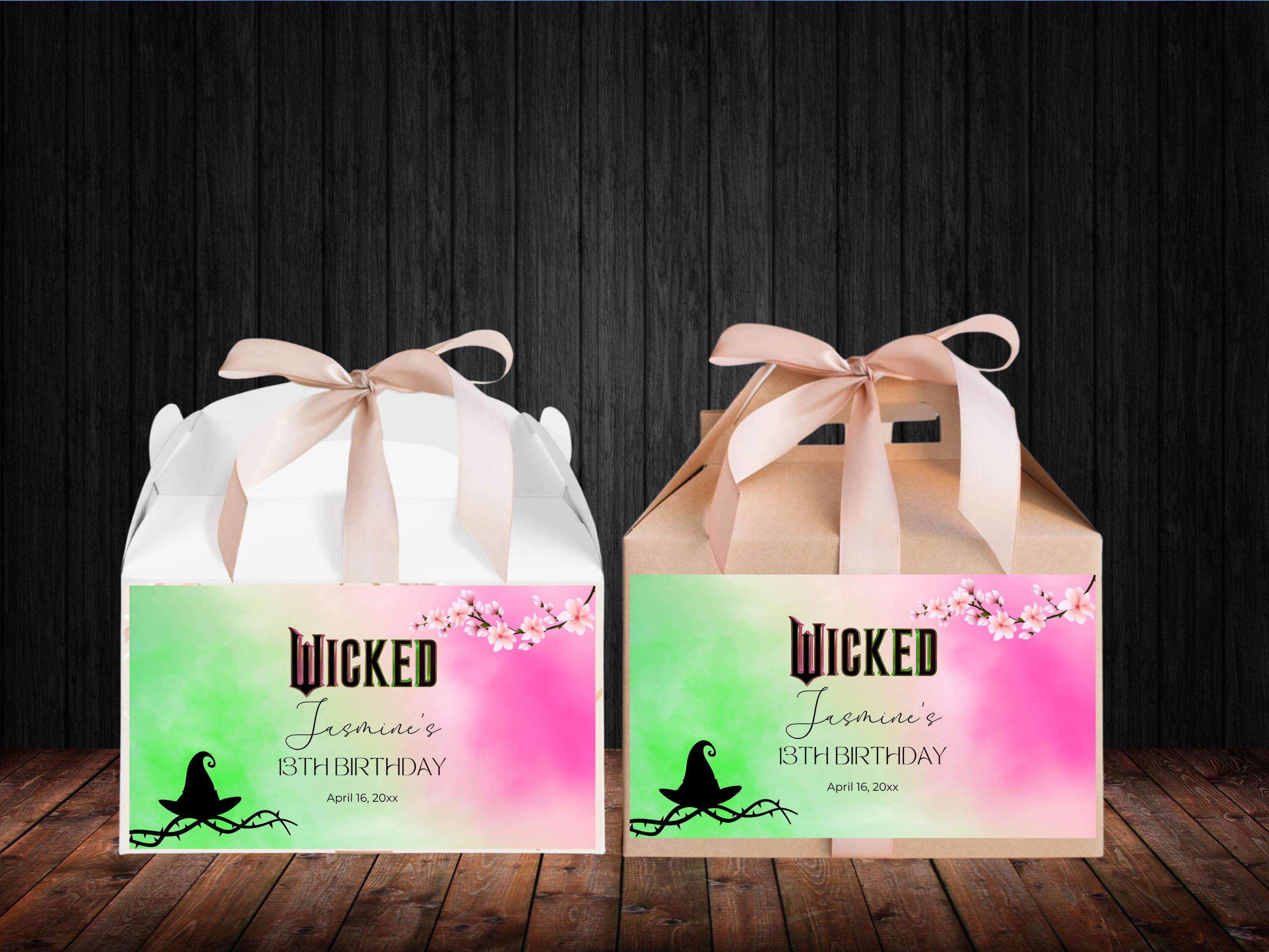 Wicked Birthday Gable Box Label, Wicked Birthday Party Favor, Wicked ...