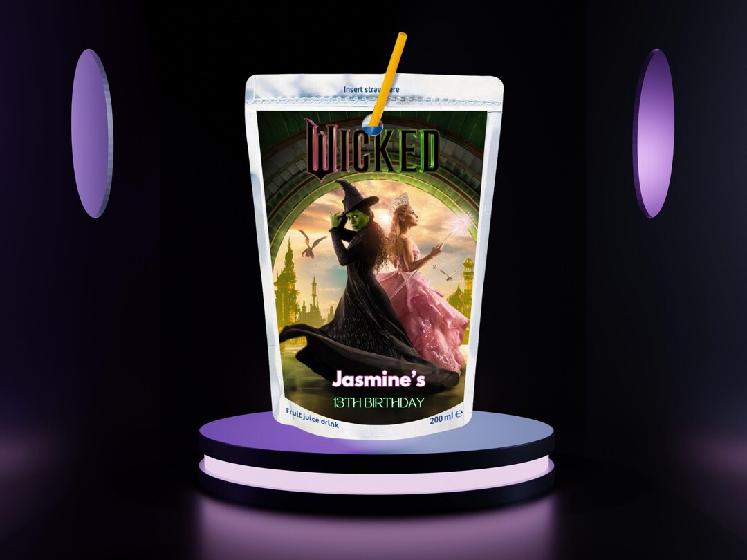 Wicked Birthday Caprisun Label Wicked Template Wicked Caprisun Template ...