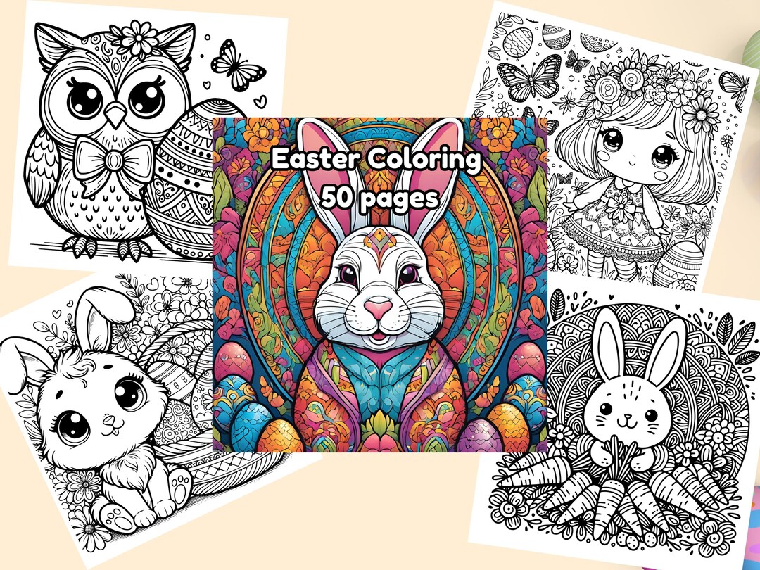 Easter Coloring Pages Adult | Mind Clarity Easter Coloring | Relaxing ...