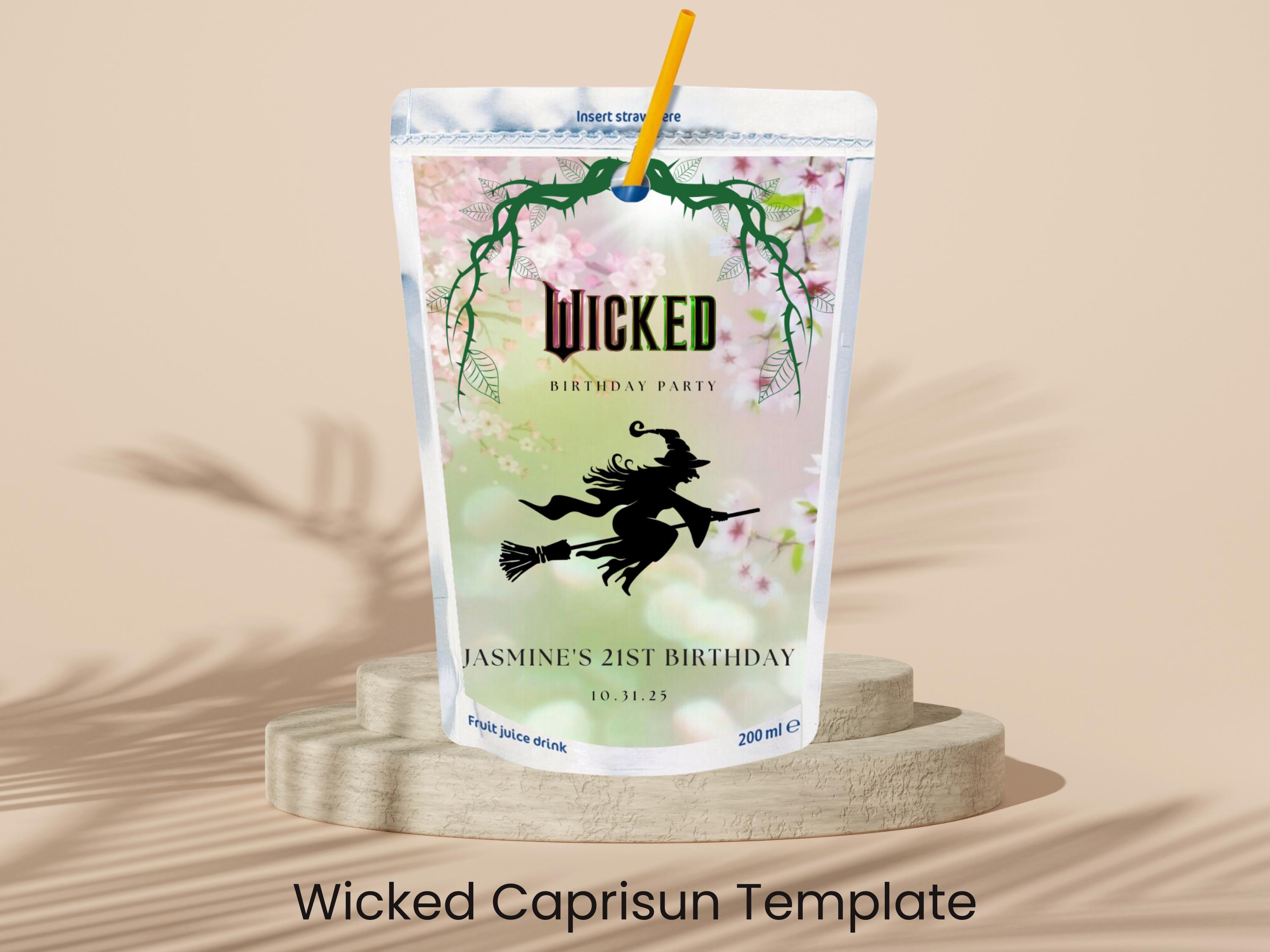Wicked Birthday Caprisun Label | Wicked Template | Wicked Caprisun ...