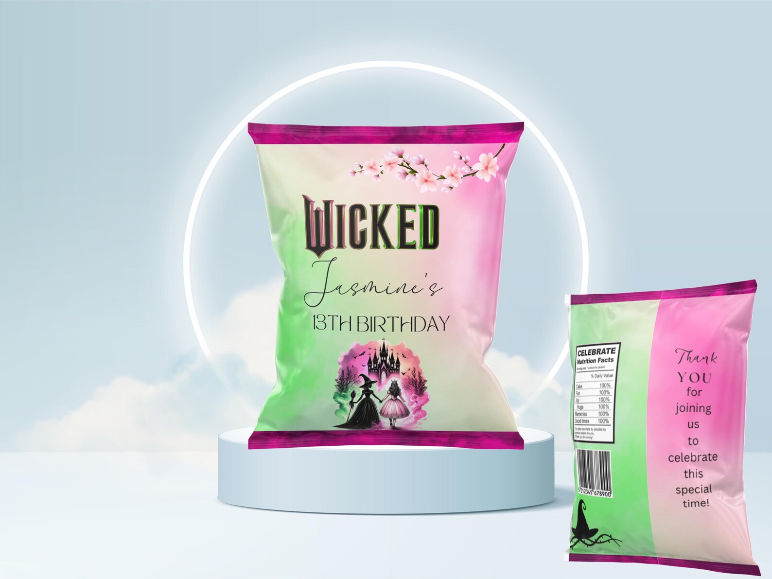 Wicked Birthday Chip Bag Template | Wicked Theme Birthday Chip Bag ...