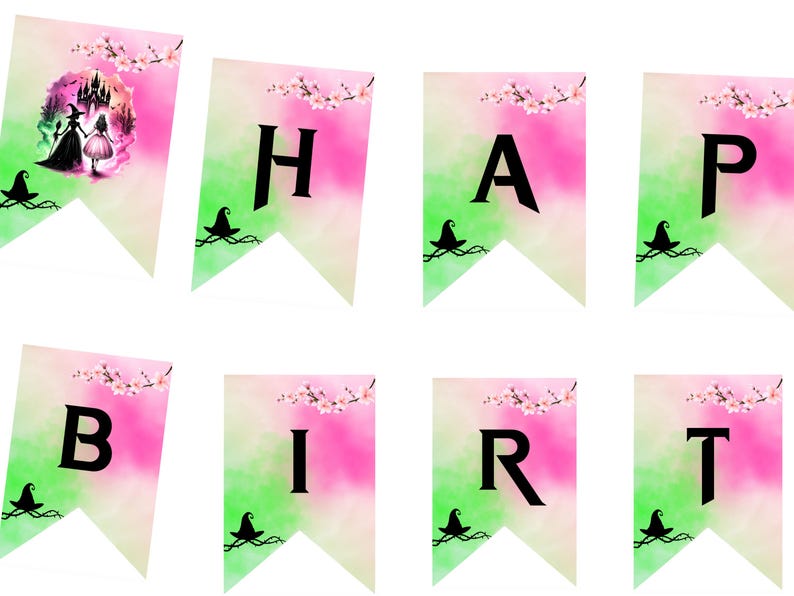 Wicked Happy Birthday Banner Template | Wicked Banner Template | Wicked ...